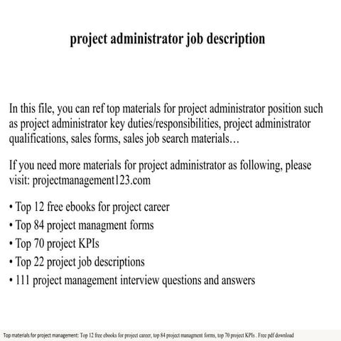 Project administrator | PPTX