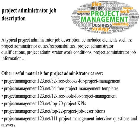 Project administrator job description | PPTX