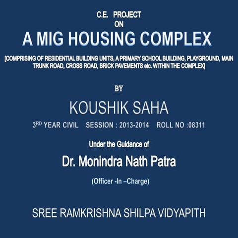 Project on a MIG housing complex | PPTX