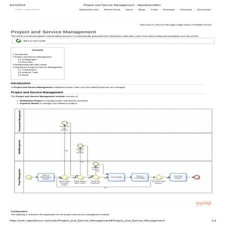 Project and service management openbravo | PDF