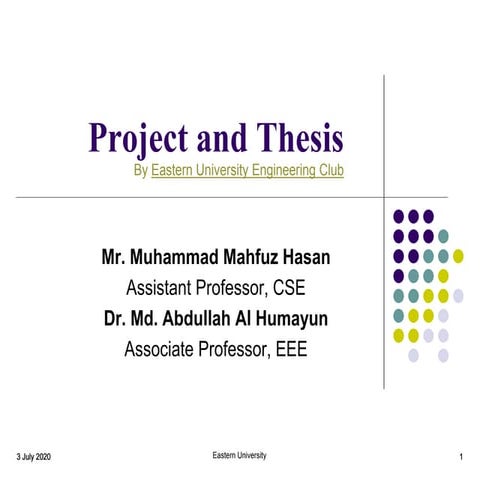 Project and Thesis | PPT