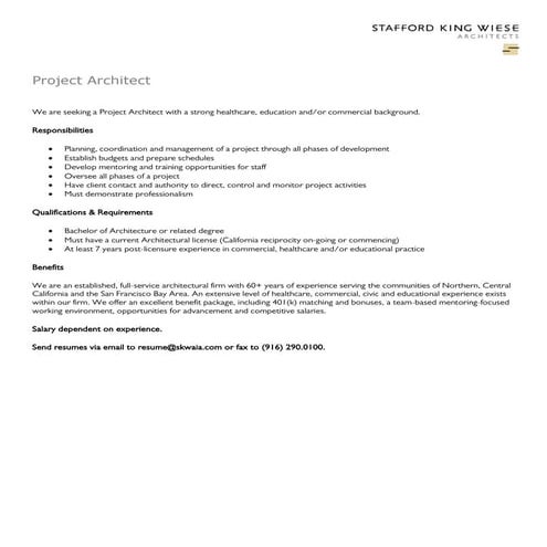 Project Architect | PDF