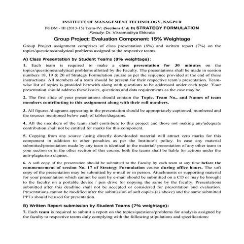 Project assignment (section c) | PDF