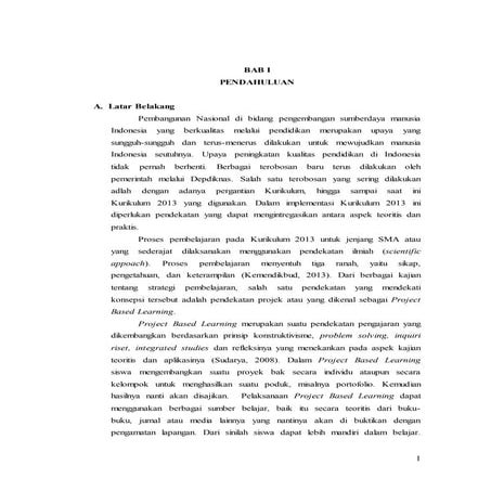 Project based learning | DOCX