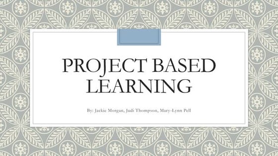 Project based learning strategy | PPT
