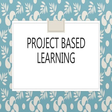 Project based learning (Murid dan Pembelajaran) | PPTX