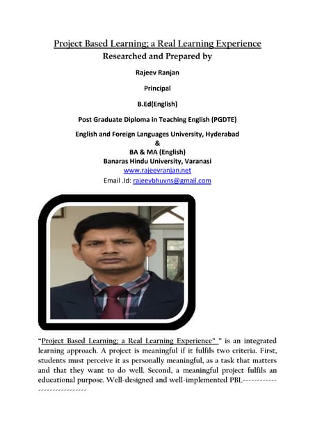 Project based learning | PPTX