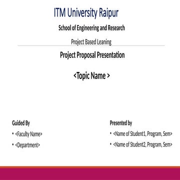 Project Based Learning Presentation Template Pptx
