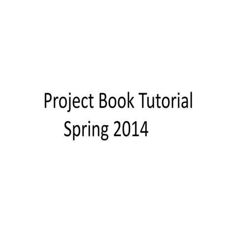 Project book tutorial | PPT