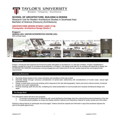 Project brief 3 architecture studio 3 s1 2015 (4) | PDF