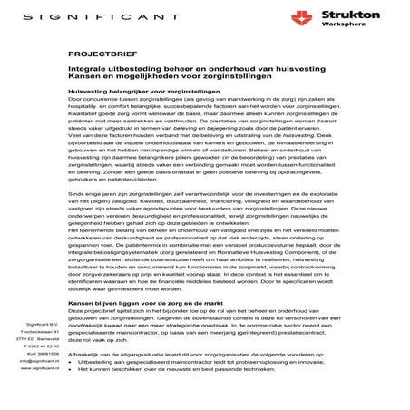 Projectbrief significant strukton | PDF