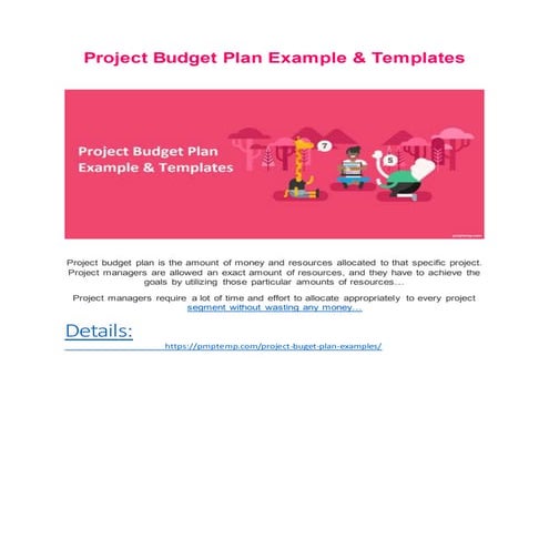 Project budget plan example & template | DOCX