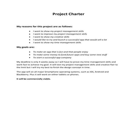 Project Charter | PDF