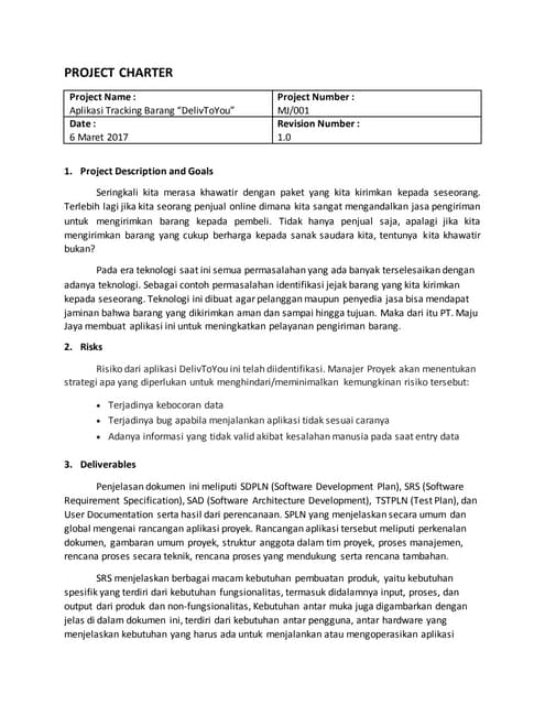 Project charter | PDF