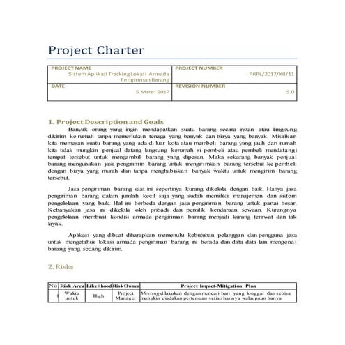 Projectcharter | DOCX