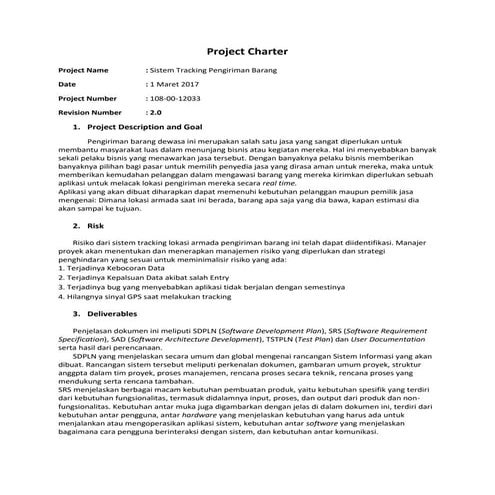Project charter | PDF