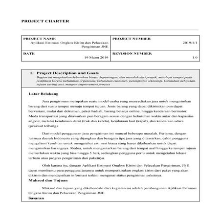 Project charter | PDF