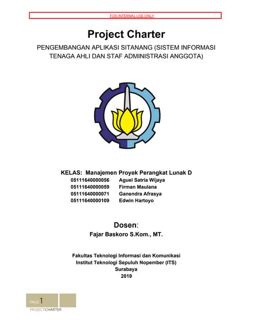 Project charter-Contoh | PDF