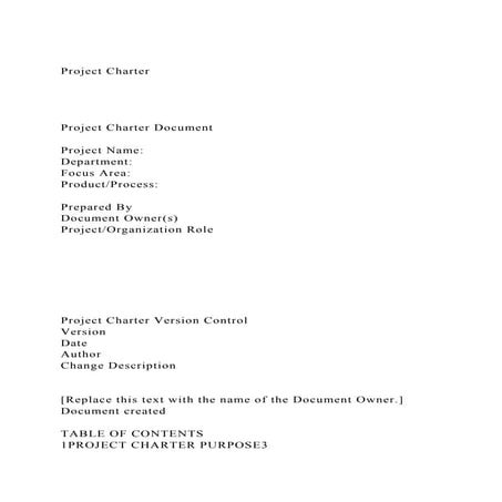 Project CharterProject Charter DocumentProject Name.docx
