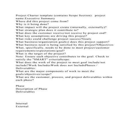 Project Charter template (contains Scope Section) project nameExe.docx ...