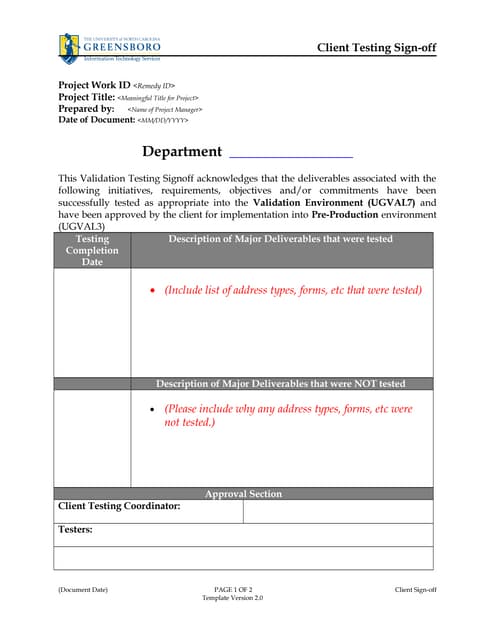 Uat Training Sign Off Form Uat Training Sign Off Form