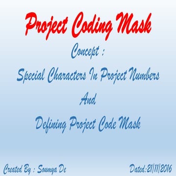Project coding mask | PDF