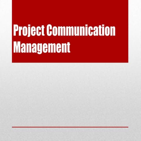 Project communication management | PPTX