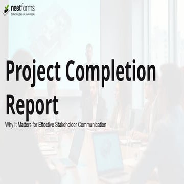Streamline Handover with a Digital Project Completion Report | PPTX