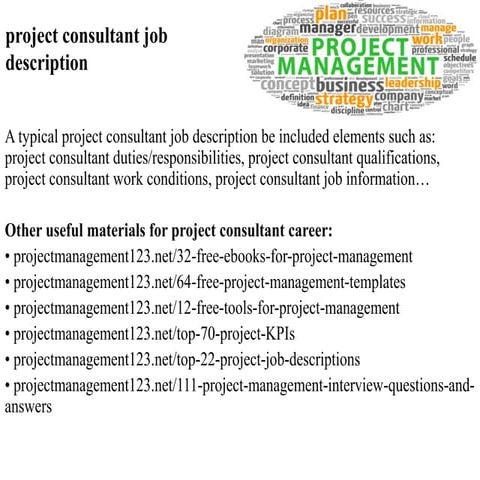 Project consultant job description | PPTX
