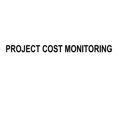 Project cost monitoring poerpoint presentation and Project monitoring ...