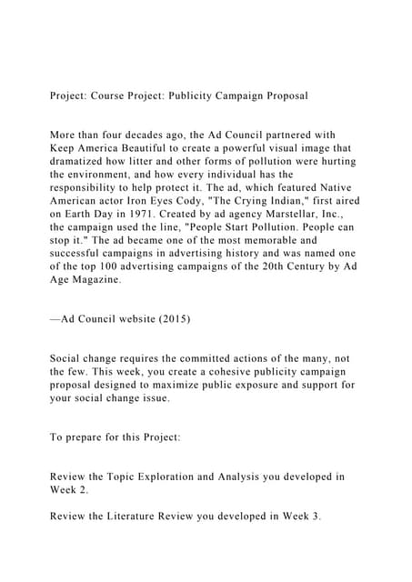 Public relations campaign proposal | PDF