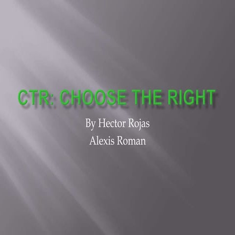 Choose THE right | PPT
