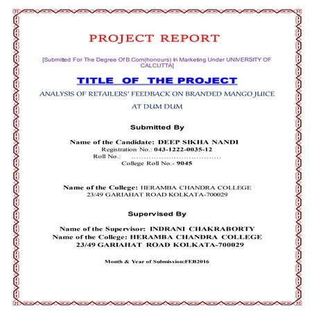 RETAILERS FEEDBACK FOR BRANDED MANGO JUICE | PDF