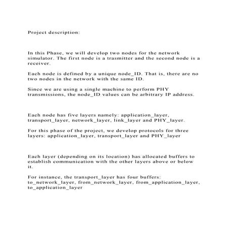 Project descriptionIn this Phase, we will develop two nodes.docx