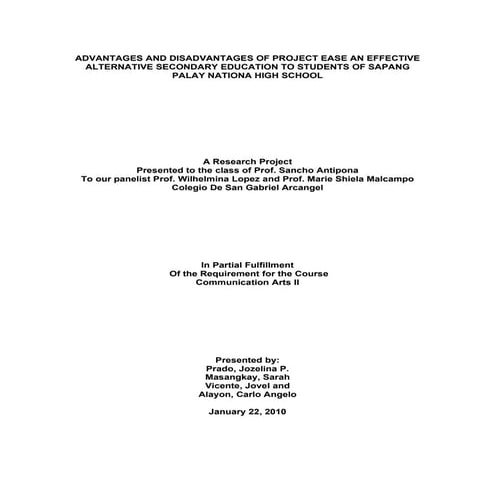 Project ease (final) | DOC