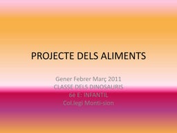 Els Aliments | PPT