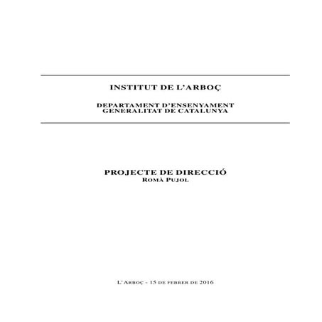 Projecte direccio | PDF