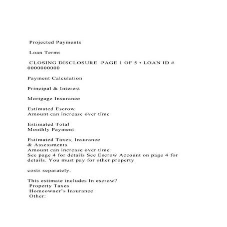 Projected Payments Loan Terms CLOSING DISCLOSURE PAG.docx