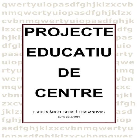 Projecte educatiu de centre 2019 | PDF