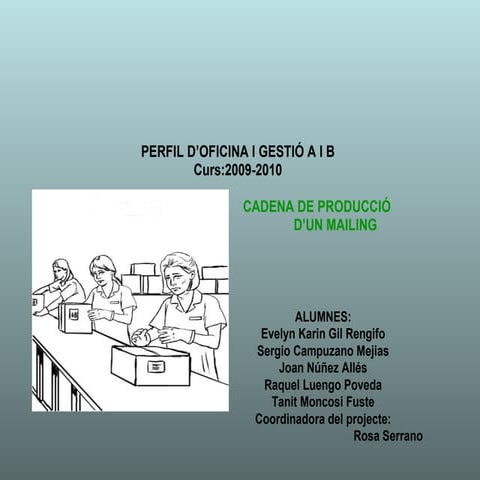 Projecte integrat cadena de producció oficina i gestio a i b | PPT