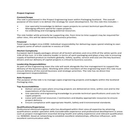 Project Engineer | PDF