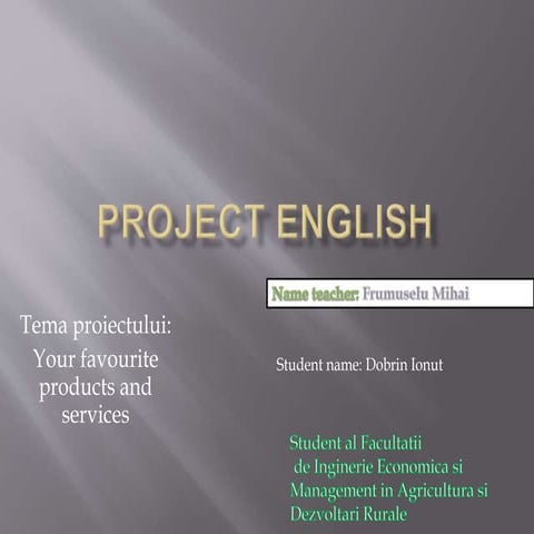 Project english | PPT