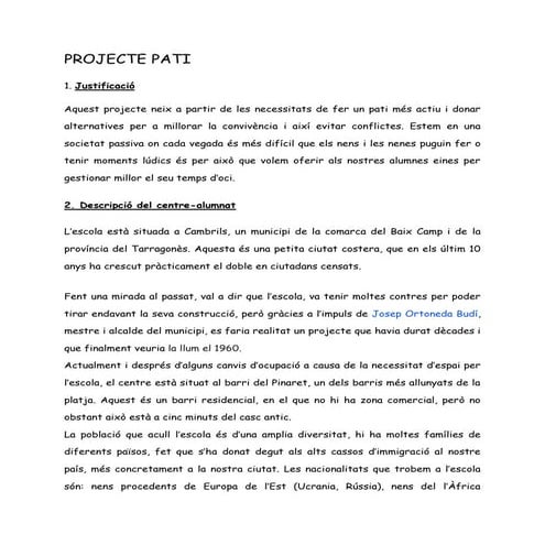 Projecte pati | DOCX