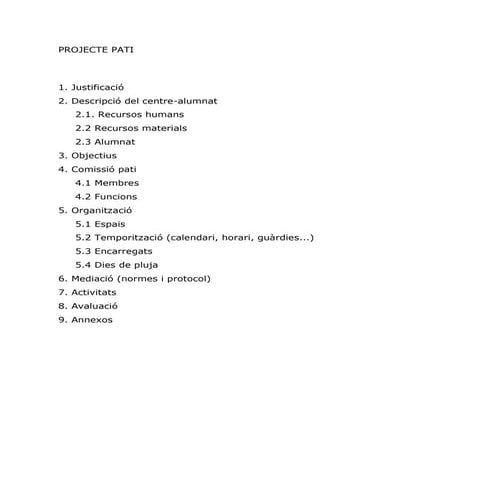 Projecte pati d | DOCX