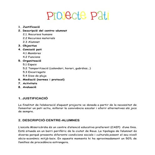 Projecte pati | PDF