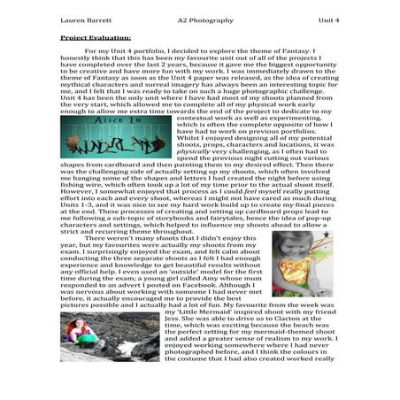 Project Evaluation Unit 4 | DOCX