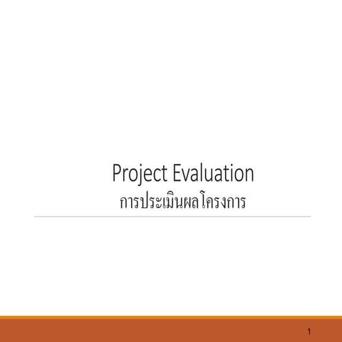 Project evaluation | PDF