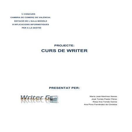 Projecte writer g | PDF