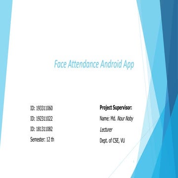 Face Attendence System For Automation Attendance System | PPT