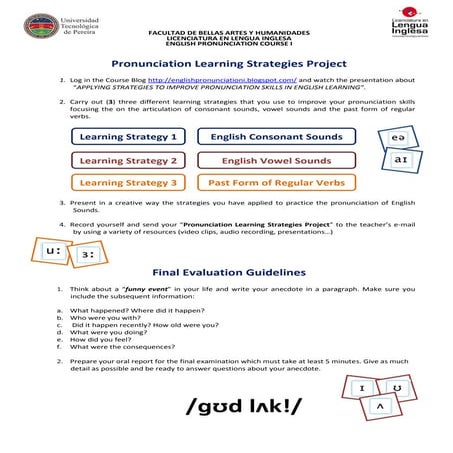 Project & final evaluation guidelines | PDF